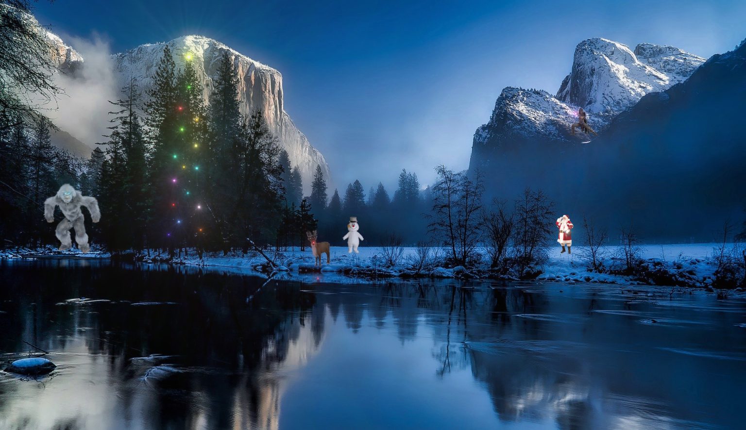 Santa, Frosty, And Rudolph Run Into An Abominable Snowman! - North Pole ...